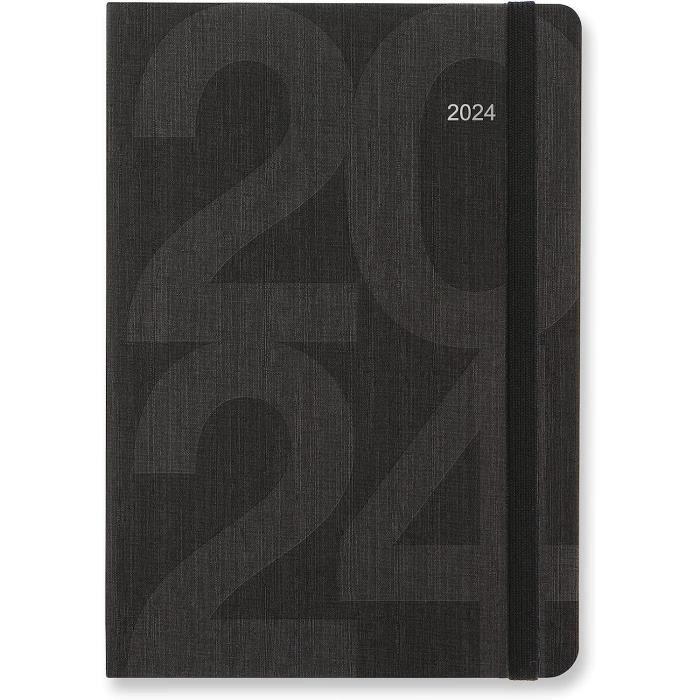 Letts Block Agenda 2024 1 Jour Par Page Avec Rendez-Vous Noir Format A6 ...