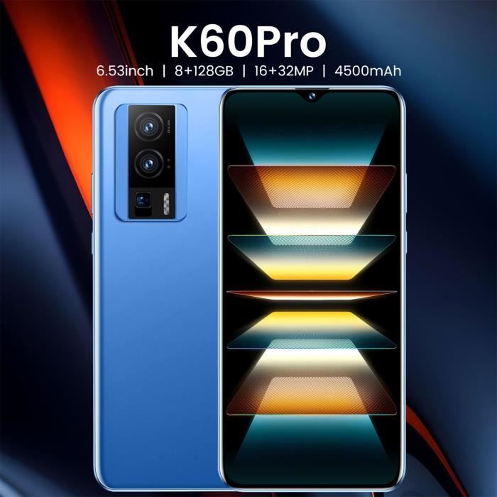 ROM Smartphone Débloqué K60Pro Téléphone Intelligent Réseau 4G 6,54 Pouces 12Gb 256Gb Telephonie ...