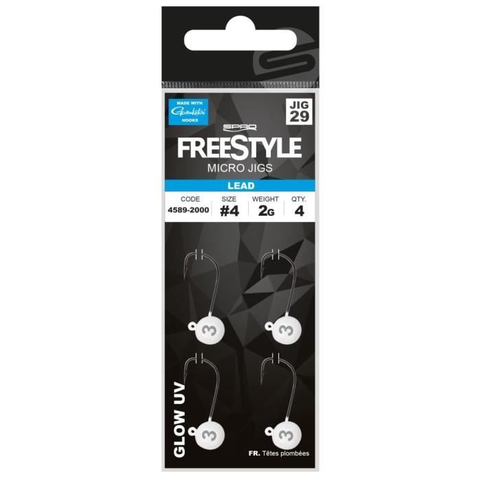 Micro-tête plombée Freestyle Jigs 1,9 cm - noir/white - TU - Cdiscount ...