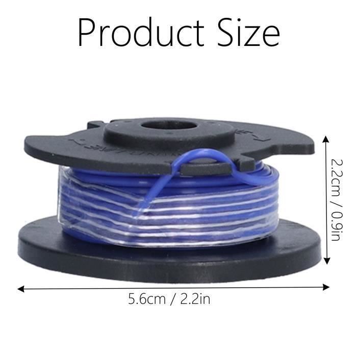 FunBuy-JIN-Ligne de bobine de rechange pour tondeuse à fil 6 pièces pour tondeuse sans fil Ryobi ...