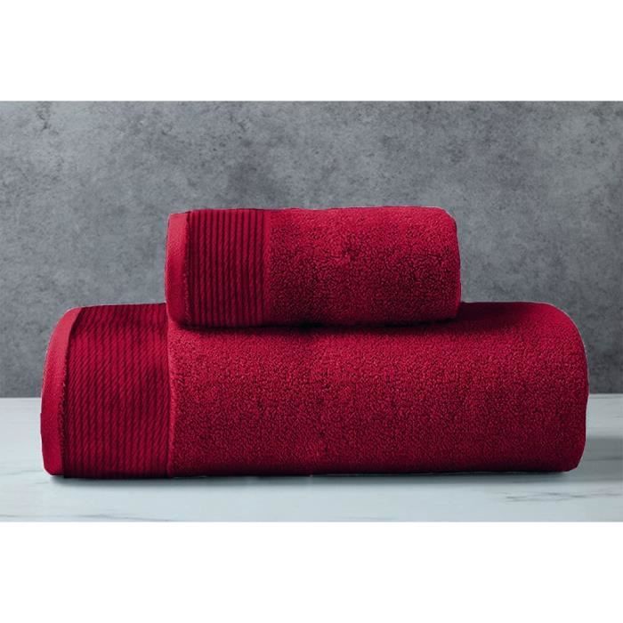 Ensemble De Serviette - Limics24 - Bain Lot 2 Serviettes Éponge ...