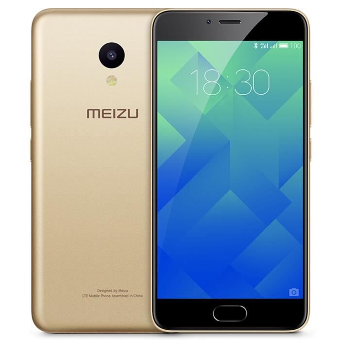 Smartphone MEIZU M5C 4G EU Plug 5.0pouces Android6.0 2GB RAM 16GB ROM 8.0MP Caméra Arrière Or ...
