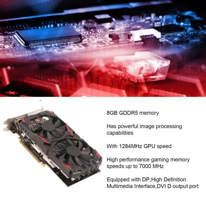 Carte graphique - Mothinesst - RX 580 - 8 Go GDDR5 - 256 bits - 4K à 60 ...