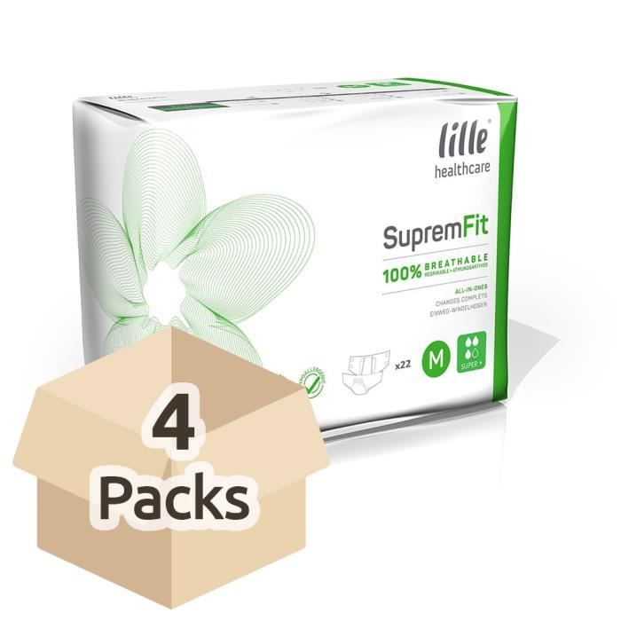 Lille Healthcare Suprem Fit Super Plus - Medium - Case - 4 Packs of 22 ...