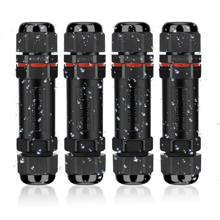 Raccord Électrique Étanches Ip68, En Polycarbonate, Connecteur De Câble Électrique Boîte De ...