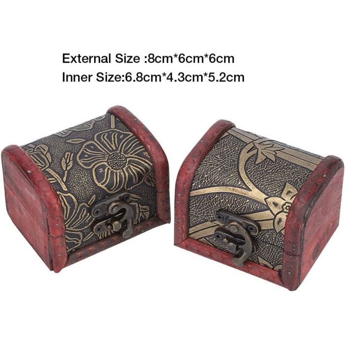 Mini Boîtes À Bijoux Vintage, Boîte De Rangement En Bois, Boîte De ...