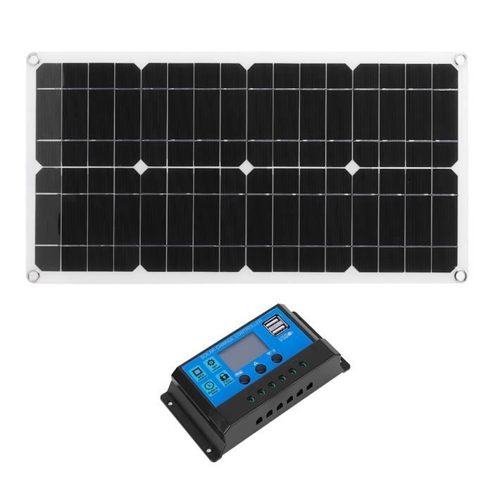 VBESTLIFE Module de cellule solaire 20W 18V Panneau Solaire Double USB 12V/5V IP65 Étanche avec ...