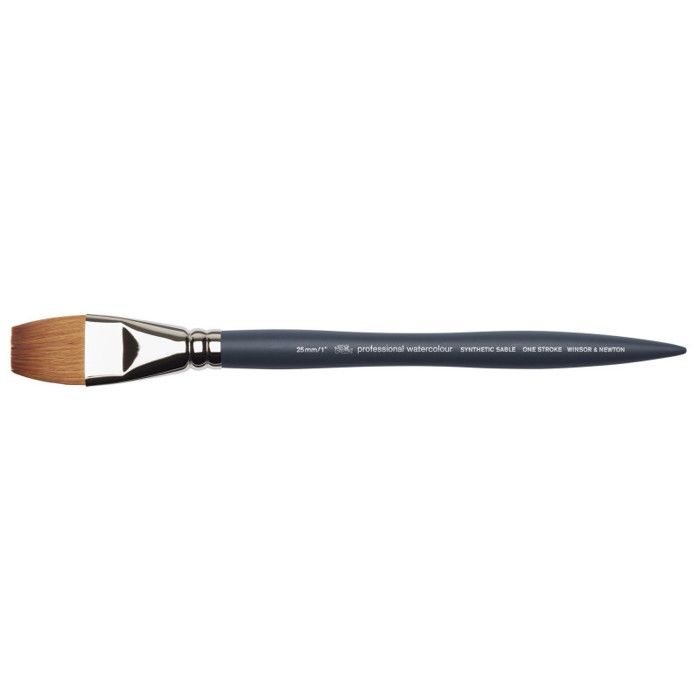 Pinceau plat court 25mm aquarelle professionnelle Winsor & Newton ...