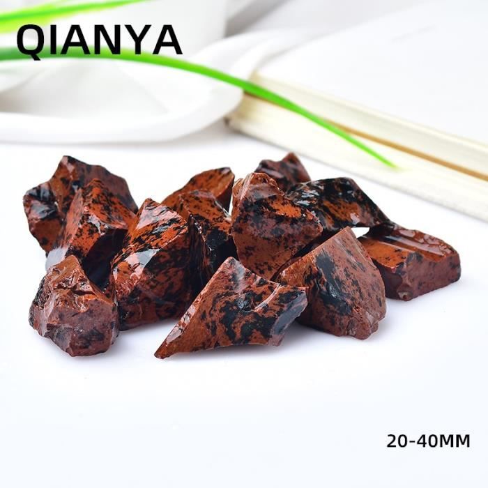 PIERRE VENDUE SEULE,Red obsidian-100g--Pierre précieuse Quartz brute en ...