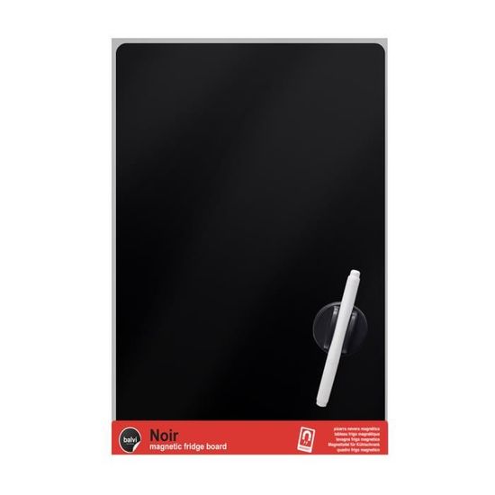 Tableau frigo - Balvi - Noir - Magnétique - 42 x 30 cm - Avec stylo et ...