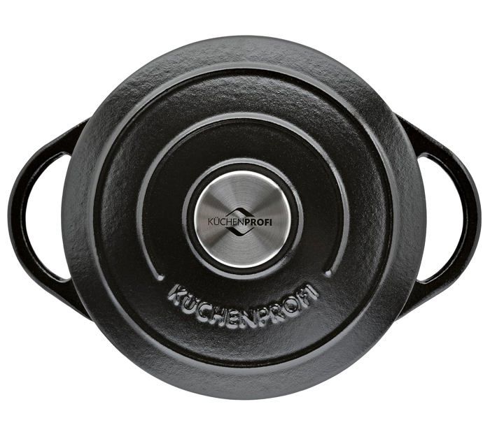 Cocotte en fonte avec couvercle noir 20 cm, cocotte, cocotte, cocotte ...