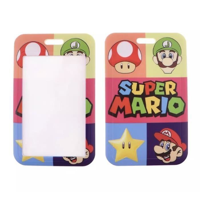 Porte clé mario lanière tour de cou badge jeu vidéo porte clé luigi ...