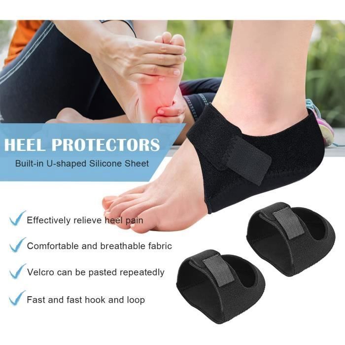 2 Paire Protege Talon pour Fasciite Plantaire Tendon Achille avec Doux ...
