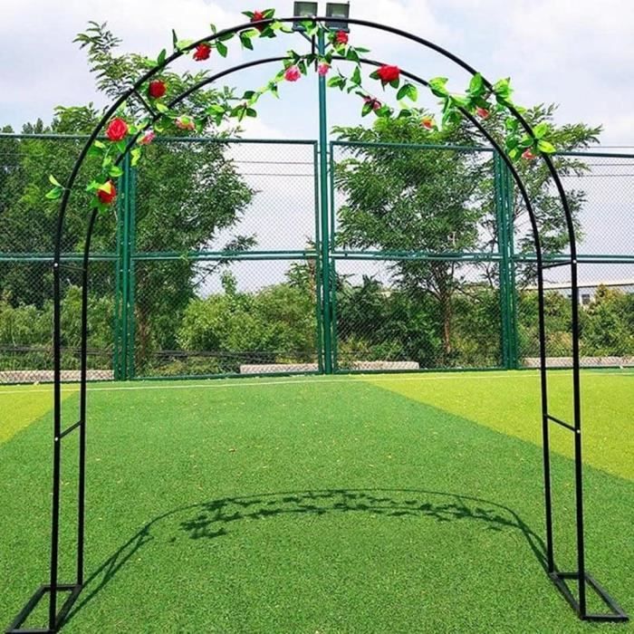 Arche de Jardin en Métal - TRAHOO - Arche de Fleurs avec Treillis Carré ...