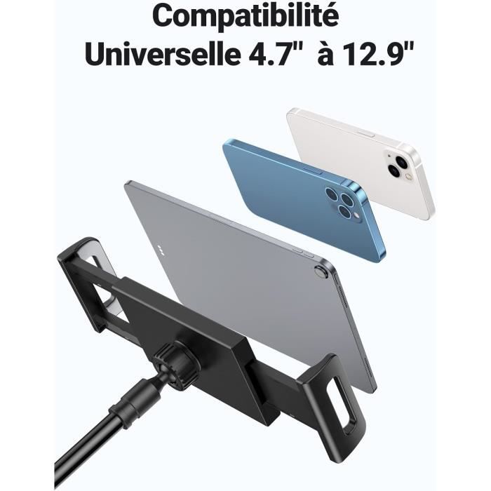 Support Tablette Téléphone avec Col de Cygne Pose Bureau Lit Portable ...