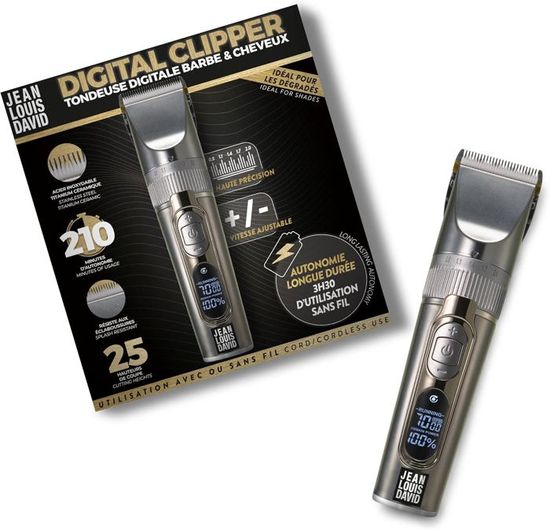 Jean Louis David-Digital Clipper-Tondeuse Digitale Cheveux Et Barbe ...