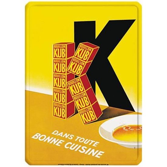 Bouillon Kub - Plaque métal - Grand K - (Petite - 15x21) - Cdiscount Maison