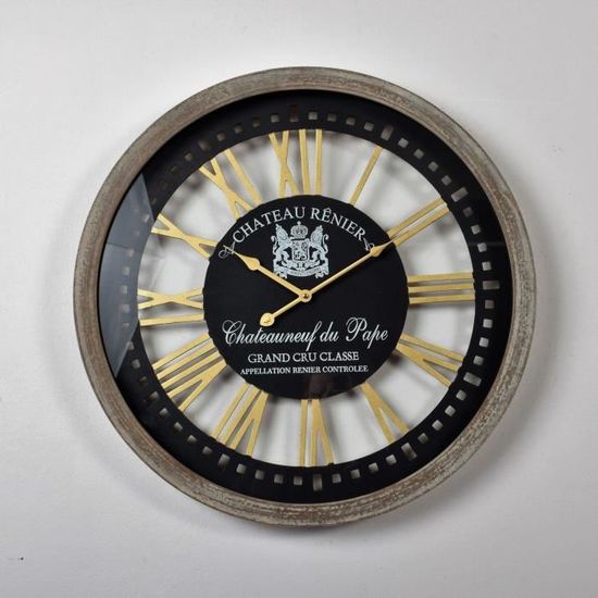 CLOCK Horloge métal Château - Ø 60cm - Cdiscount Maison