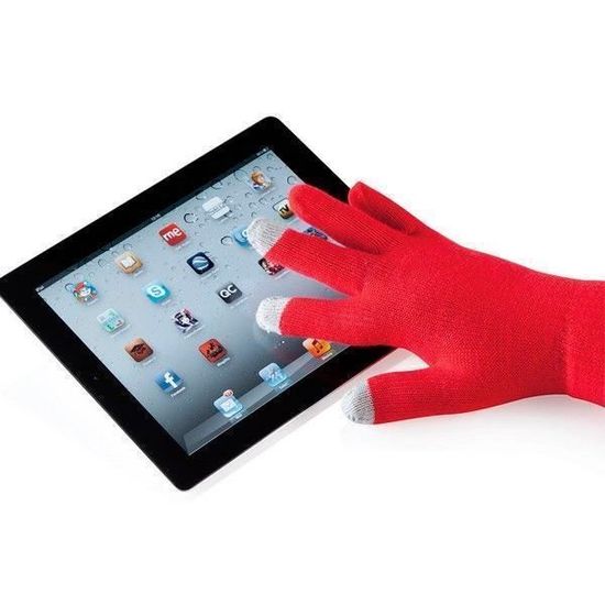 Gants tactiles Touch Screen Rouge - Cdiscount Téléphonie