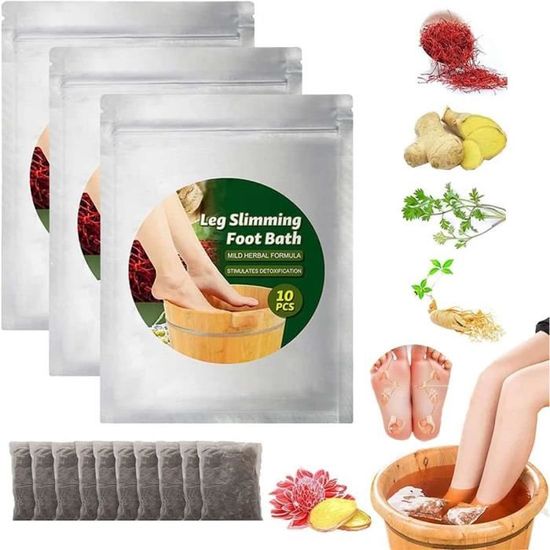 Lymphatic Drainage Ginger Foot Soak,Wormwood Soak Bath Bag,Leg Slimming ...
