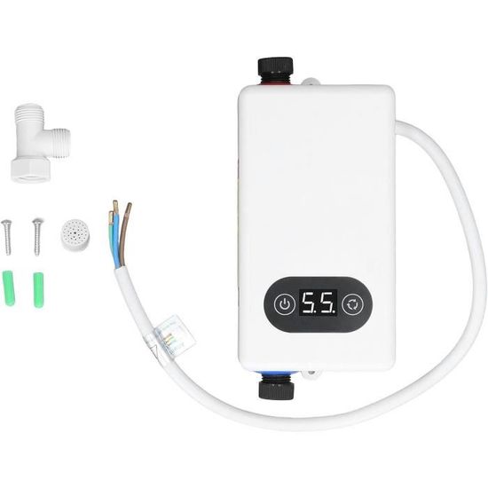 Mini Chauffe-Eau Électrique Instantané Chauffe-Eau Sans Réservoir Alimentation Automatique ...