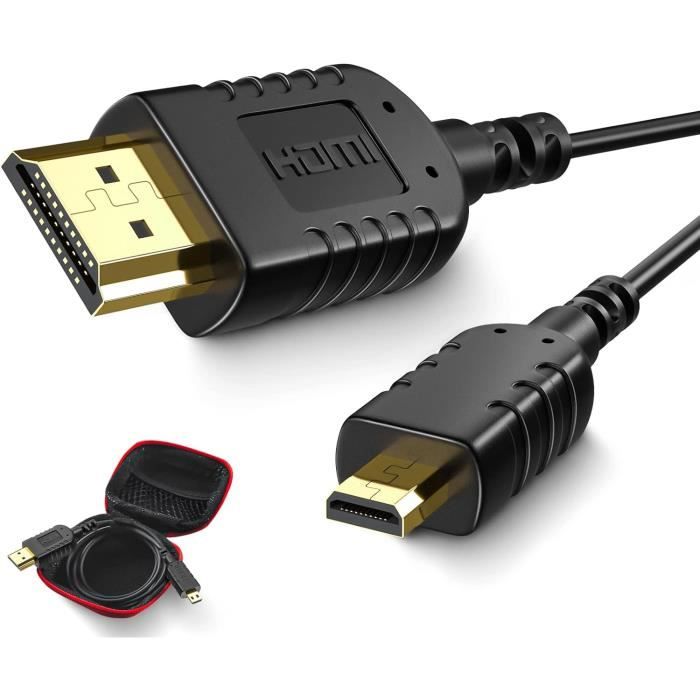 Câble Micro HDMI vers HDMI Ultra Mince 1M pour GoPro Hero 7-6-5, Gimbal ...