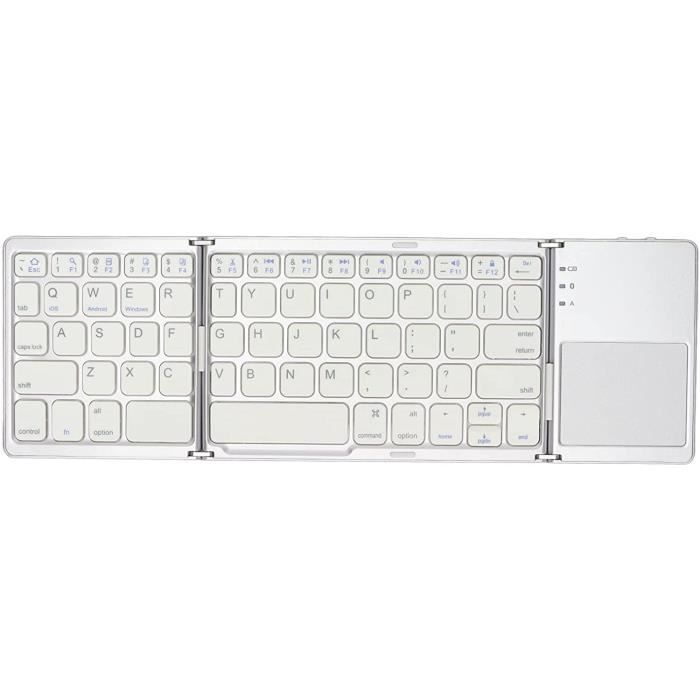 Clavier sans Fil Portable, Mini Clavier de Poche Design à Trois Plis ...