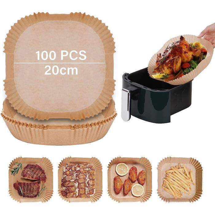 20-23cm Papier Cuisson Air Fryer 100 Pcs Papier Sulfuris Air Fryer ...