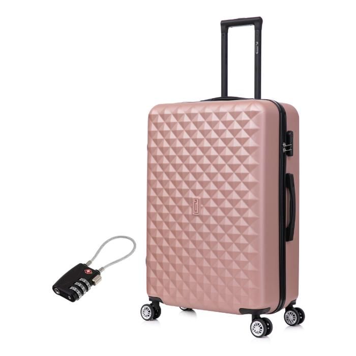 Valise Moyenne 20kg 65cm | Valise CELIMS | ABS | Cadenas | Rose Gold