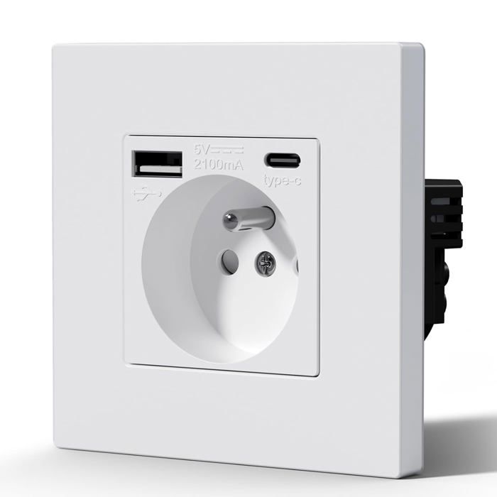 Prise Electrique Avec Usb Et Type C, Prise Murale Avec Panneau En ...