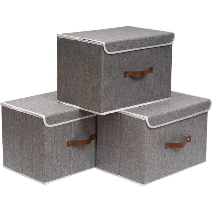 Boîte De Rangement, 38 X 25 X 25 Cm Paniers De Rangement Pliables Avec ...