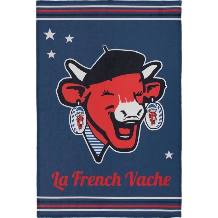 Torchon Vache Qui Rit La French Vache 50X75Cm Bleu[u520] - Cdiscount Maison