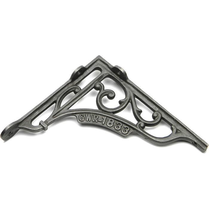 AJW-Paire de supports d'étagère en fonte antique GWR 1833–200 mm x 180 ...