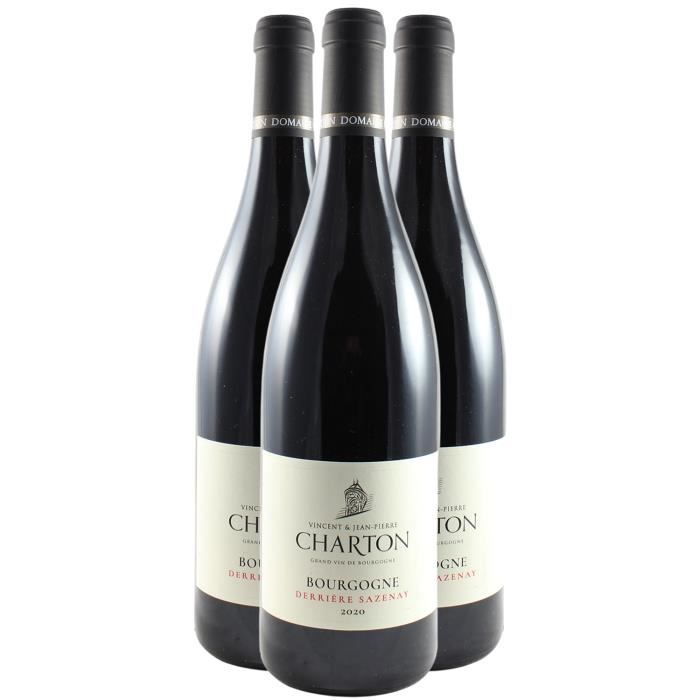 Bourgogne Derrière Sazenay Rouge 2020 - Lot de 3x75cl - Domaine Charton ...