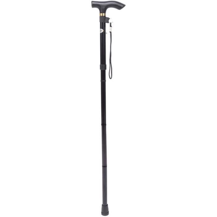 Canne Pliante Portable Anti-Choc Canne De Marche Réglable En Hauteur ...