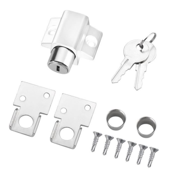 Un blanc Serrure de porte à vis pour fenêtre coulissante, en alliage ...