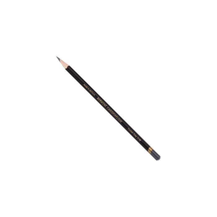 Crayon de couleur - DERWENT - CHROMAFLOW - Extra-tendre - Gris Carbone ...