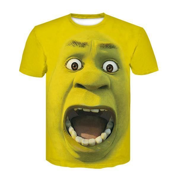 Streetwear homme,Choses étranges dessin animé Shrek 3D imprimé sweat à ...