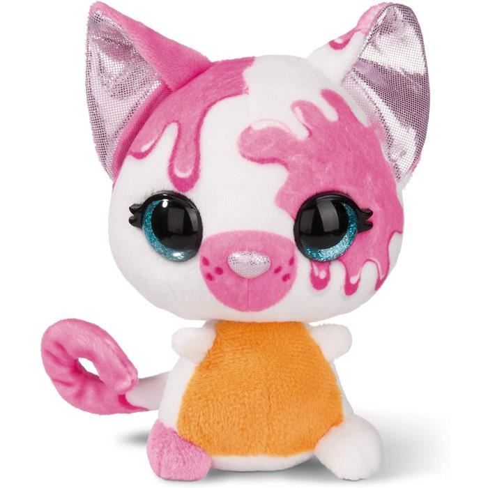 Nici chat câlin junior 12 cm peluche rose/orange - Cdiscount Jeux - Jouets