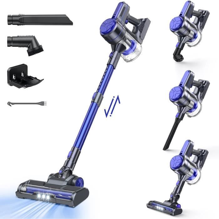 Aspirateur Balai Sans Fil, 150W Puissance 20000Pa Aspirateur Sans Fil Puissant, 30 Min D ...