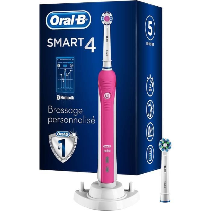 Smart 4 Brosse À Dents Électrique Rechargeable Avec 1 Manche Connecté ...