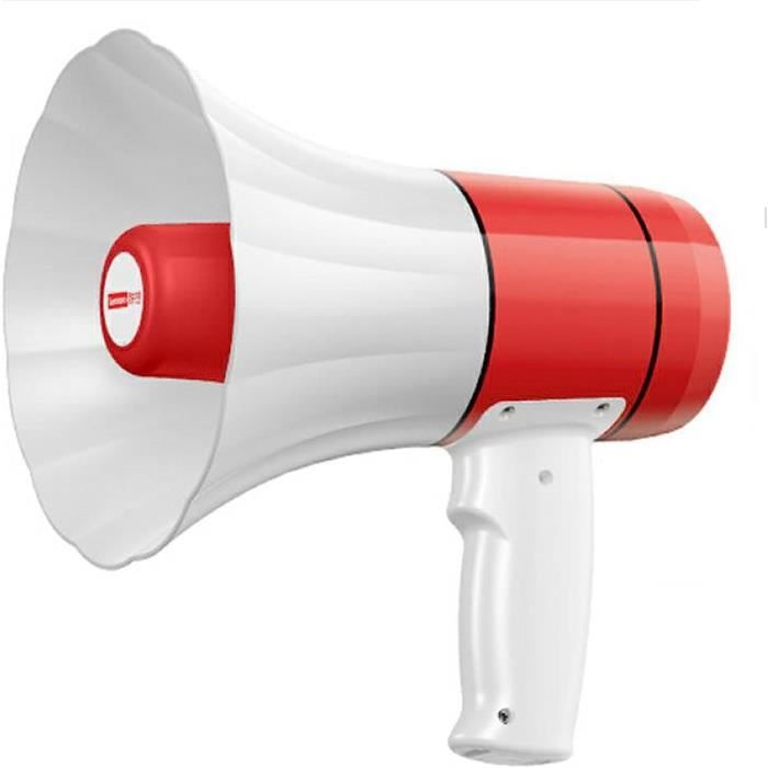 Mégaphone extérieur avec sirène intégrée - SSS - Pochy - Rouge - Sans ...