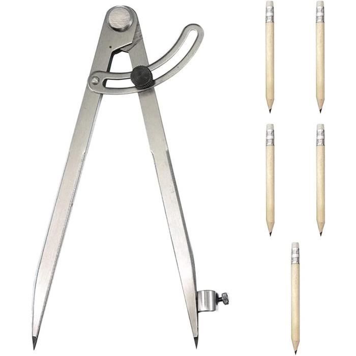 WENRERO Compas Menuisier Compas de Précision 300mm Compas Pointe Acier ...