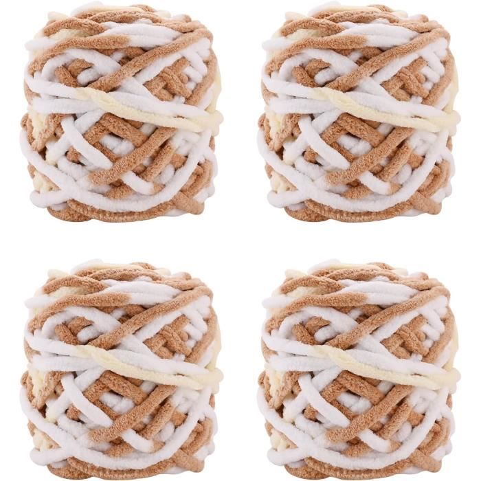 4 Pack 100G Pelote De Laine Fil À Tricoter Acrylique Crochet Fil ...