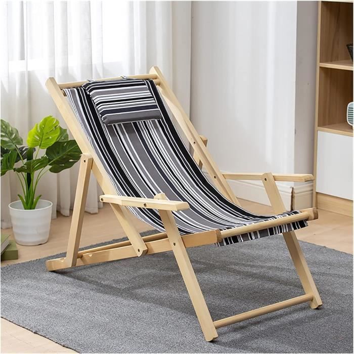 Transat Transat De Jardin En Bois,Bain De Soleil Pliable,Fauteuil Relax ...