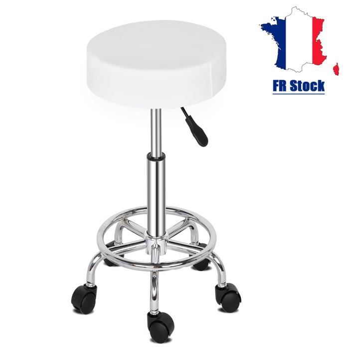 Tabouret rond Ha Ha Feet Rotation Tabouret de bar Blanc - Cdiscount Maison