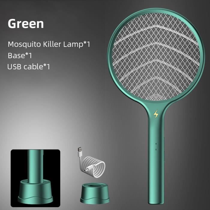 Electrique anti-moustiques,Green-Standard--Lampe anti moustiques électrique, 2 en 1, 3500V ...