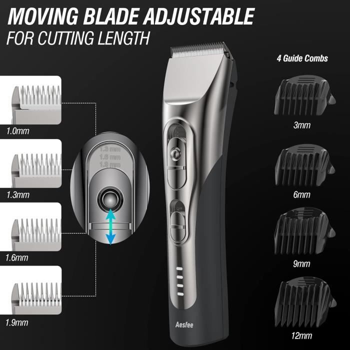 Tondeuses Cheveux Professionnelles Hommes, Tondeuses Barbier Sans Fil et Set Tondeuse à Cheveux ...