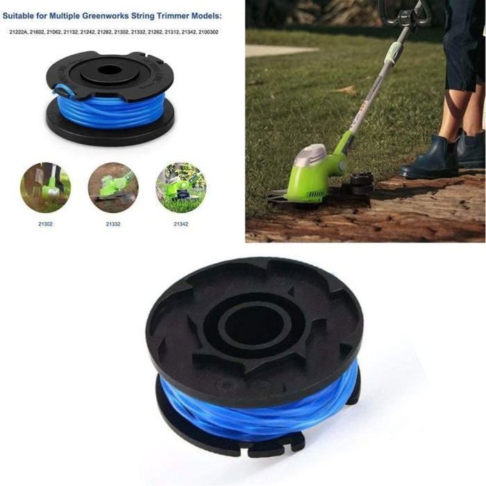 Lot de 3 bobines de fil de rechange pour coupe-bordures Greenworks - 0,2 cm - 4,9 m[169 ...
