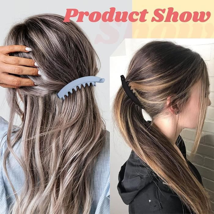 5 10Pcs Large Banana Hair Clips Banana Clips Hair For Thick Hair Non Slip Banana Hair Clips For Fine Hair Banana Clip Com u12478 Cdiscount Au quotidien